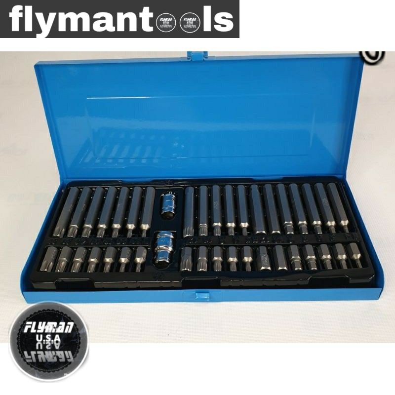 FLYMAN USA 40PCS ALLEN SOCKET TYPE 1/2 DRIVE 3/8 DRIVE.(red box or blue ...