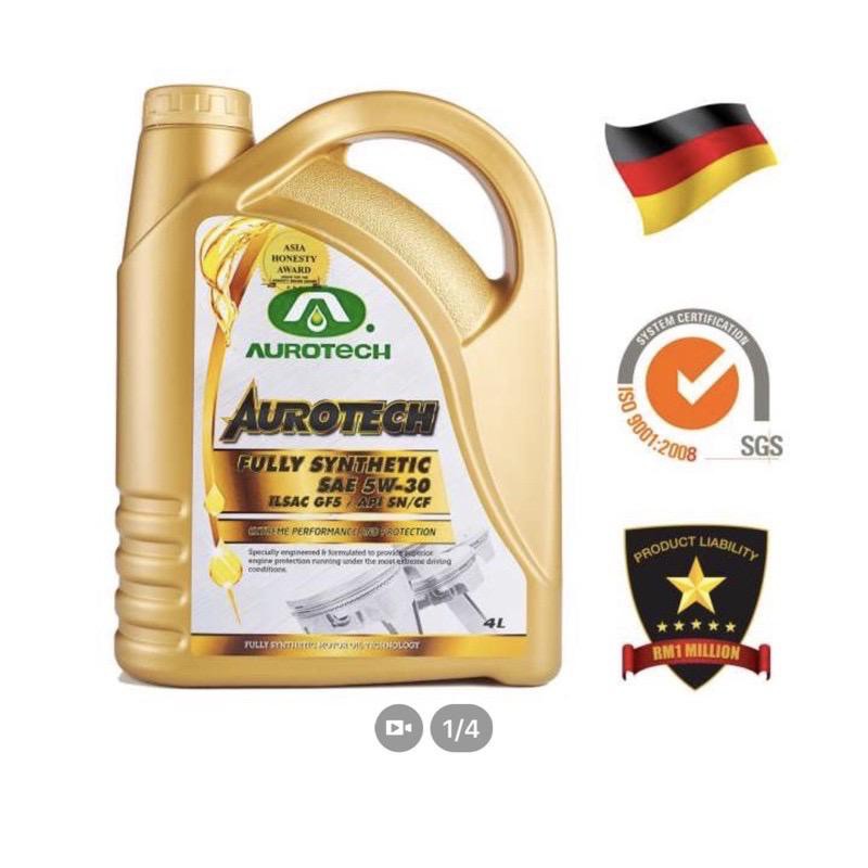 SAE5W/30 Aurotech fully synthetic API SN/CF (4 liter) | Shopee Malaysia