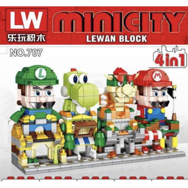 LEWAN BLOCK MINI CITY SUPER MARIO SETS OF 4 (LW707) | Shopee Malaysia