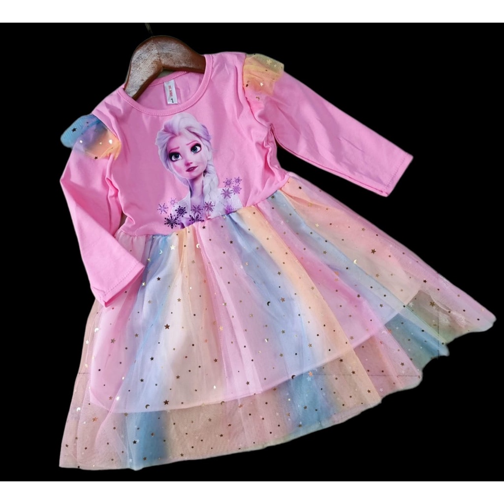 CLEARANCE 1-6 Tahun Dress Princess Elsa Frozen Minnie Mouse Baby Girl ...