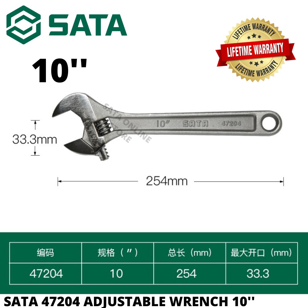 SATA ADJUSTABLE WRENCH / SPANNAR / ADJUSTABLE SPANNER / SATA HAND TOOLS ...