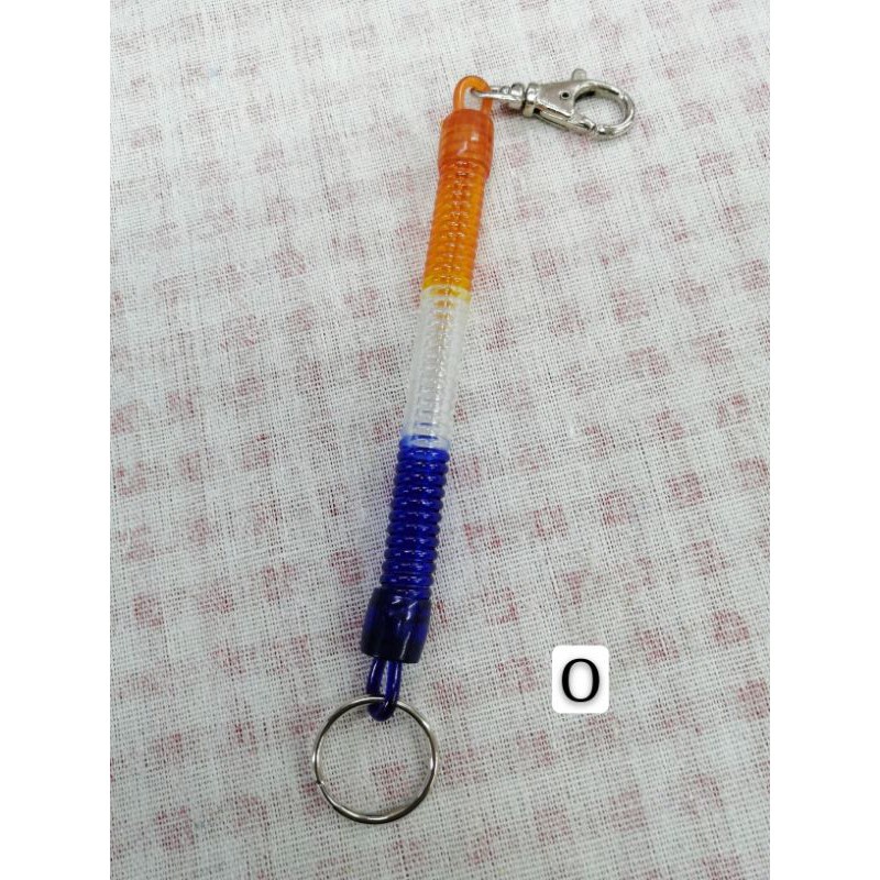 Spring Keychain Retractable Chain Plastic Spring Coil Spiral Key Chain ...