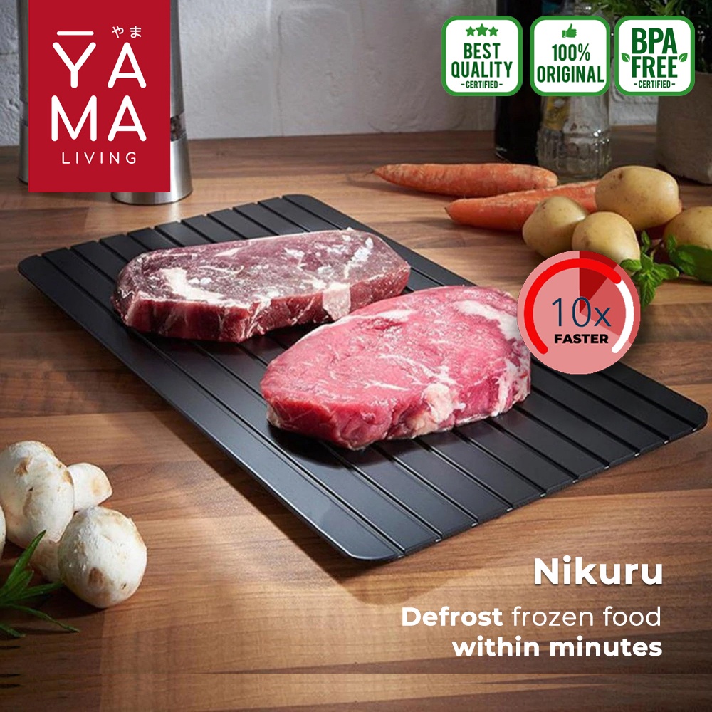 Yama NIKURU Fast Defrost Board Tray Plate Frozen Chicken Fish Meat Food ...