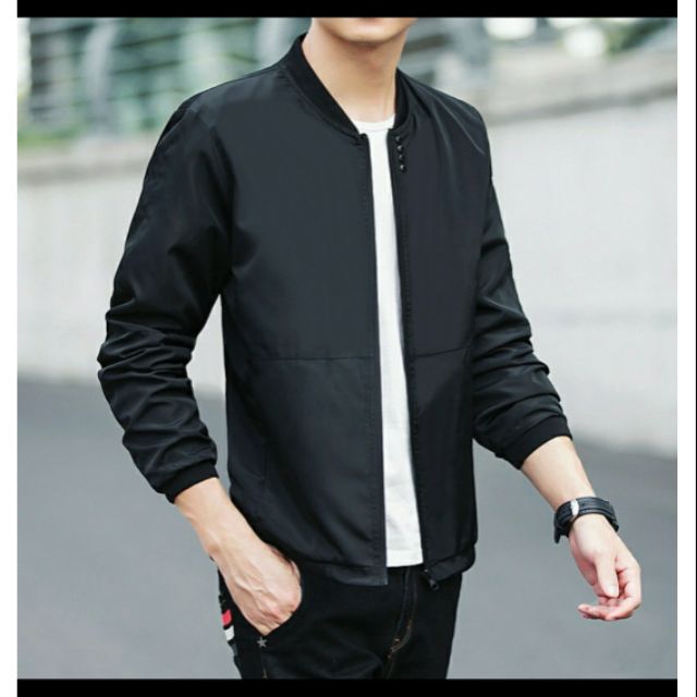 Men's jacket black colour | Shopee Malaysia