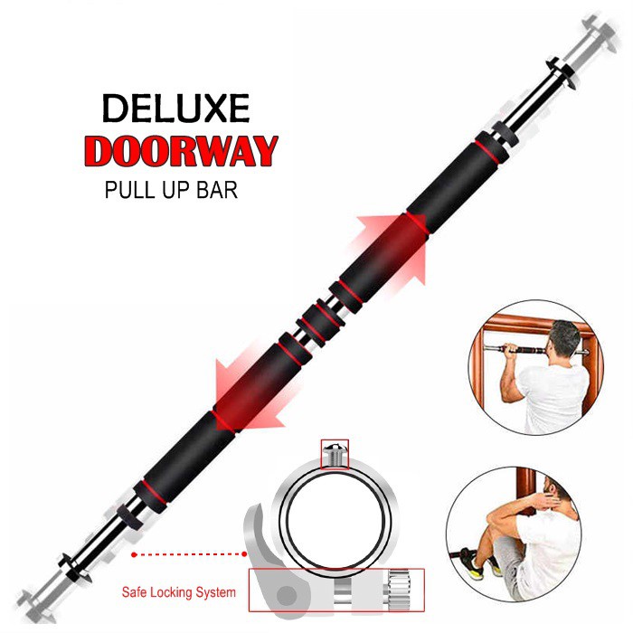 Doorway Pull Up Bar Chin Up Fitness Bar No Screw Safety Locker High ...