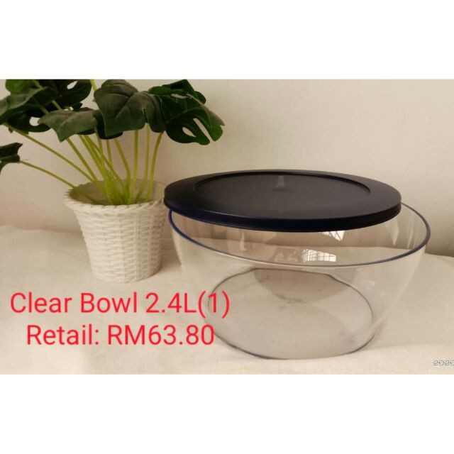 TUPPERWARE Clear Bowl 2.4L (1 pc) | Shopee Malaysia