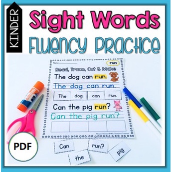 442 Sight Words Fluency Practice 98 pages (PDF) Kindergarten Preschool ...