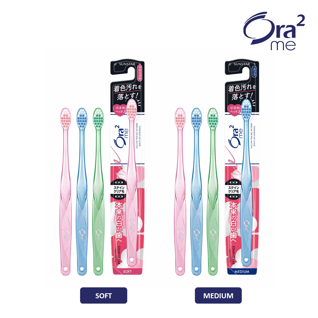 Ora2 Me Stain Clear Toothbrush - Soft / Medium | Shopee Malaysia