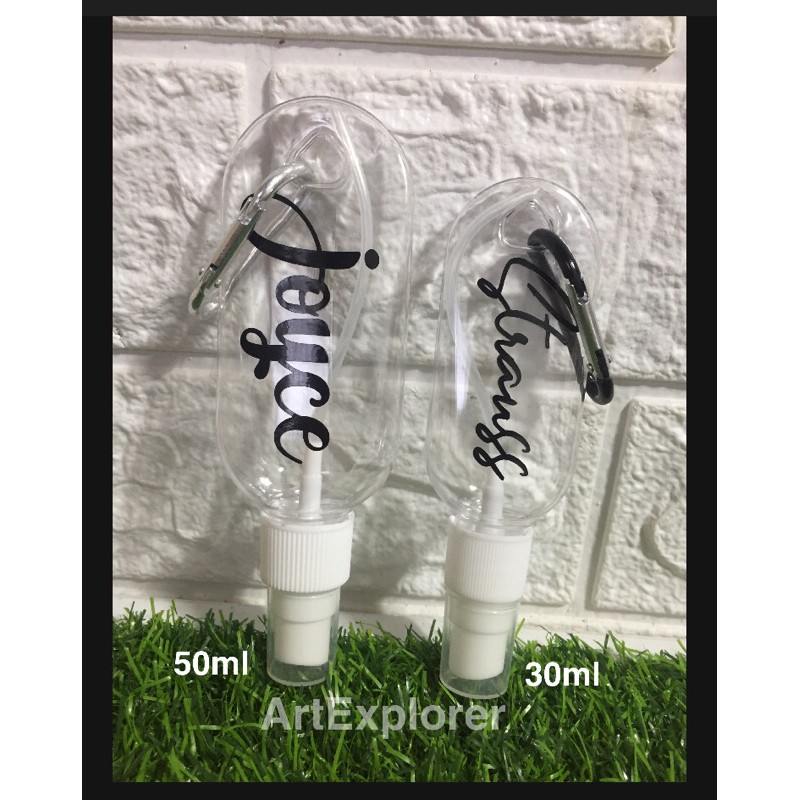 Mini Alcohol Spray keychain 30ml with names | Shopee Malaysia