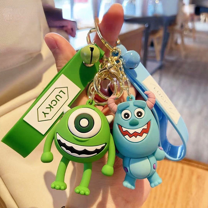 Monsters Inc University Mike Wazowski KeyChain Cute Cartoon Stitch ...