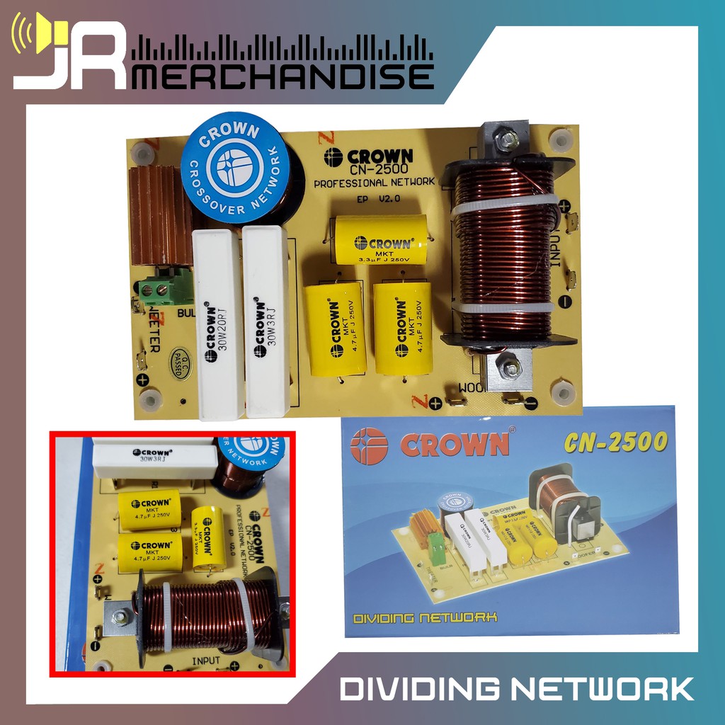 [JRM] Crown (CN-2500) 2 way 500 watts Passive Crossover Dividing Network - Sold per pc | Shopee ...