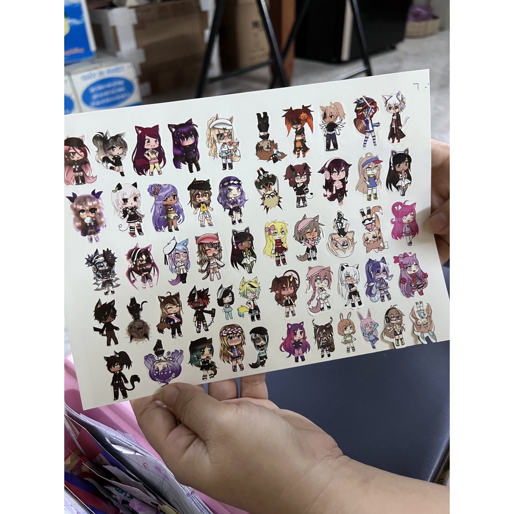 Set of 50 mini stickers to decorate the Gacha Life game super hot ...