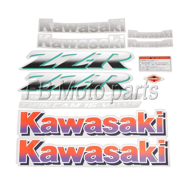 007MOTO Kawasaki ZZR400 ZZR250 ZXR250 ZXR400 All Car Decals Whole ...