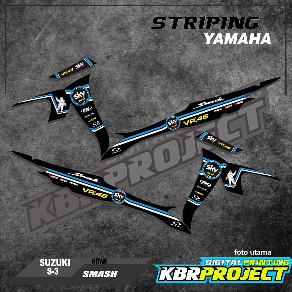 Smash striping Motorcycle SUZUKI Motorcycle sticker Variation Racing S ...