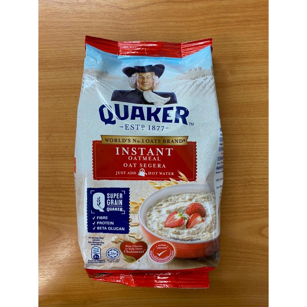 300g Quaker Oatmeal Quick Cook/ 300g Instant (Oat Segera/Cepat Dimasak ...
