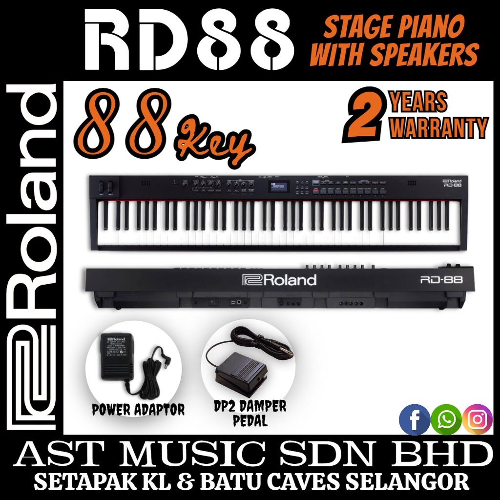 Roland RD-88 88-key Stage Piano with Speakers ( RD88 / Rd88 ) | Shopee ...