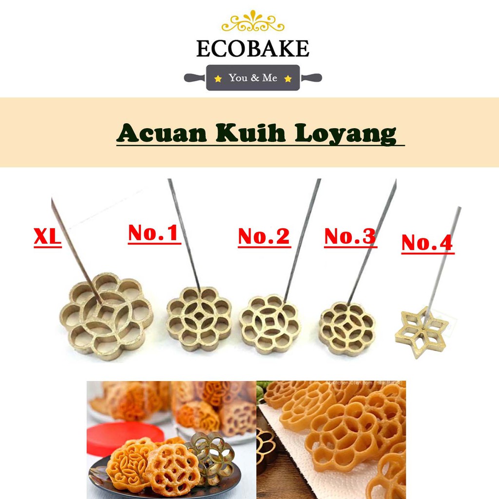 Acuan Kuih Loyang Tembaga/ Rose Cookies Mould /Achuan Kuih Bintang ...