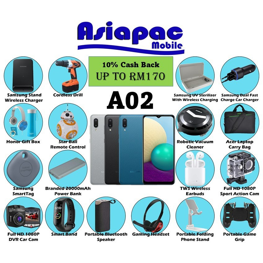 Samsung A02 3GB Ram+32GB Rom (Samsung Malaysia Warranty) | Shopee Malaysia