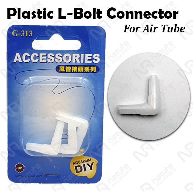 UP Aqua Plastic L-Bolt Connector Air Tube - 3 Pcs (L Air tube connector ...