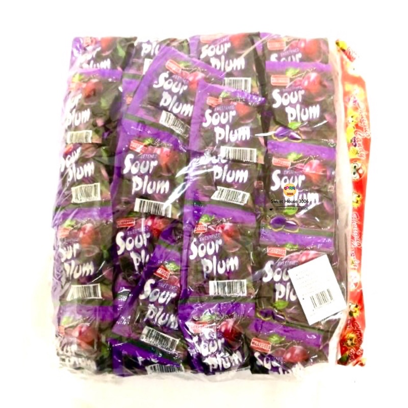 Sour Plum Sweetened 14g x 80pkt Childhood Snack Jajan Prune Biji Asam ...