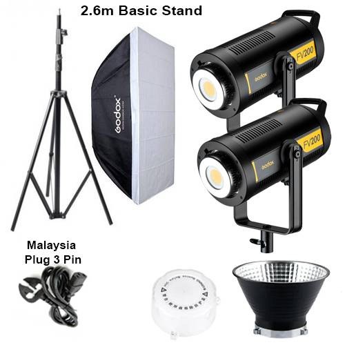 Godox FV200 High Speed Sync Flash LED Light With Built-In 2.4G Wireless ...