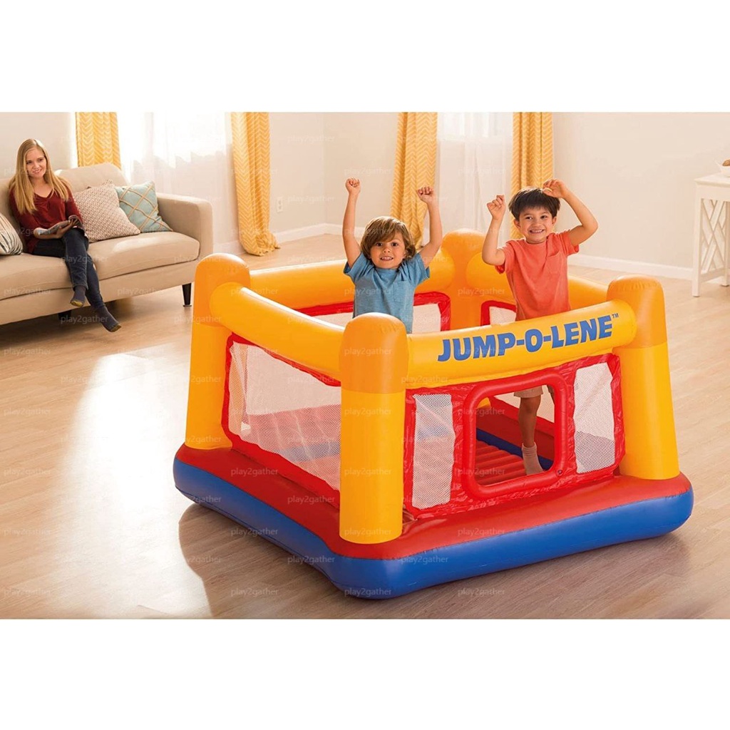 Intex Inflatable Jump-O-Lene Playhouse Trampoline Bouncy Play Tent for ...