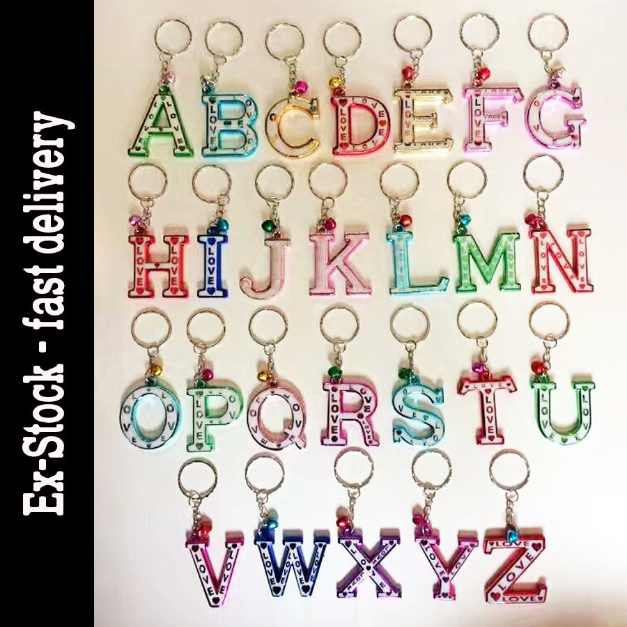 READY STOCK ! ABC ALPHABET KEYCHAIN WITH BELL. | Shopee Malaysia