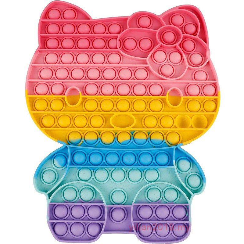 Large Size Hello Kitty Pop It Push Pop Bubble Sensory Fidget Toy ...