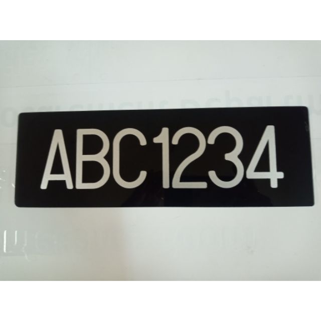 Number plate kereta 2D (tulisan dalam) Font kurus | Shopee Malaysia