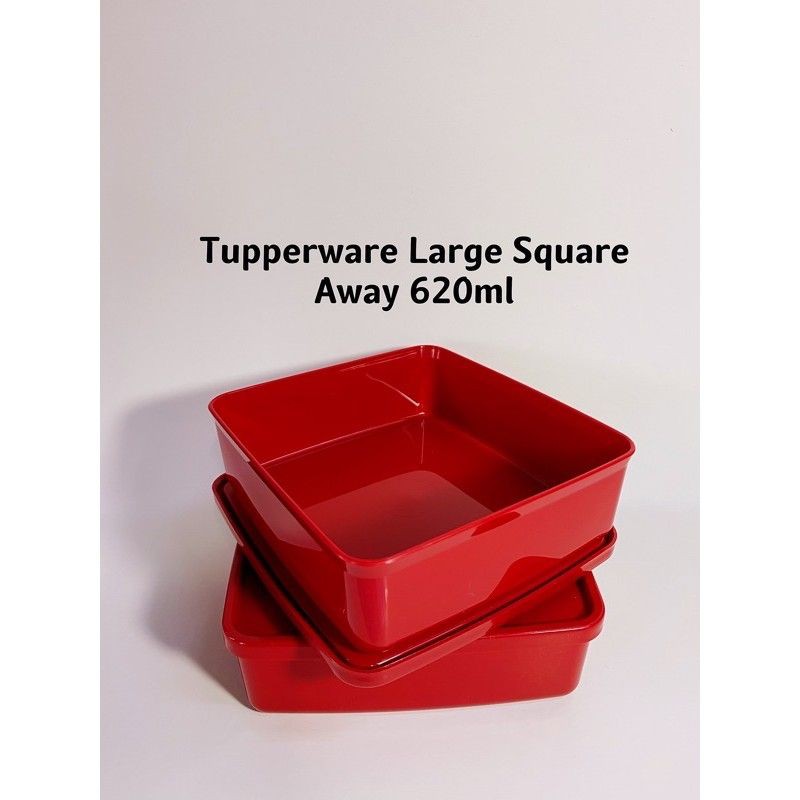 Tupperware Large Square Away 620ml (2pcs) | Shopee Malaysia