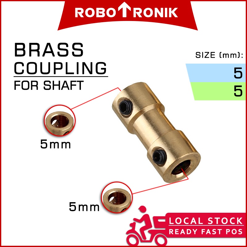 Brass Coupling for DC Motor Shaft Connector 2mm 2.3mm 3mm 3.175mm 4mm ...