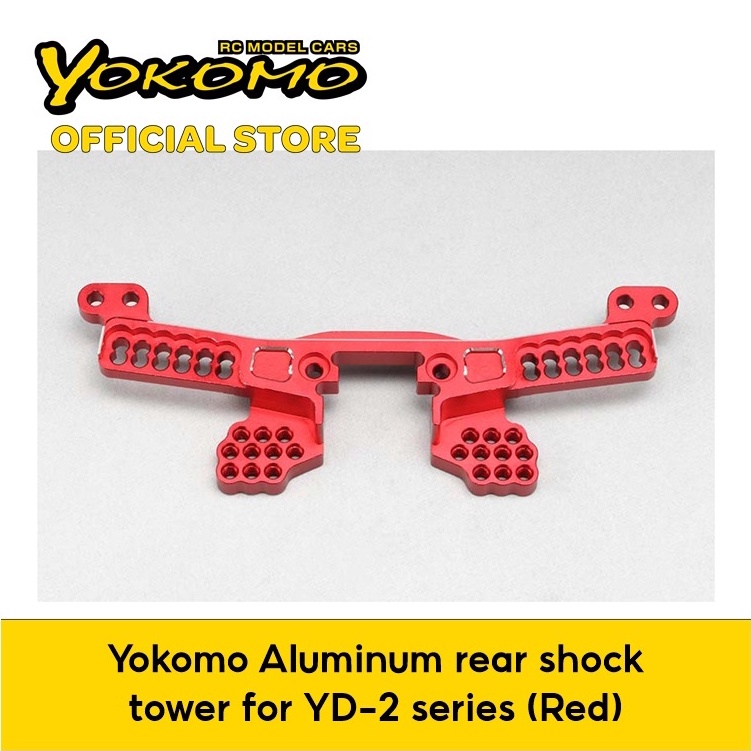 Yokomo Aluminum rear shock tower for YD-2 series (red) (Y2-018AR2RA ...