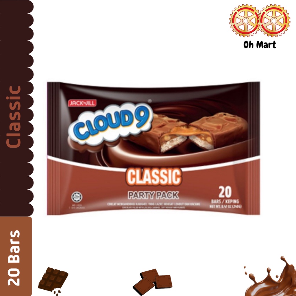 Jack N Jill Cloud 9 Classic / Plus Party Pack/Fruit&Nut / Caramel Nut Crisp 12/20Bars 240g ...
