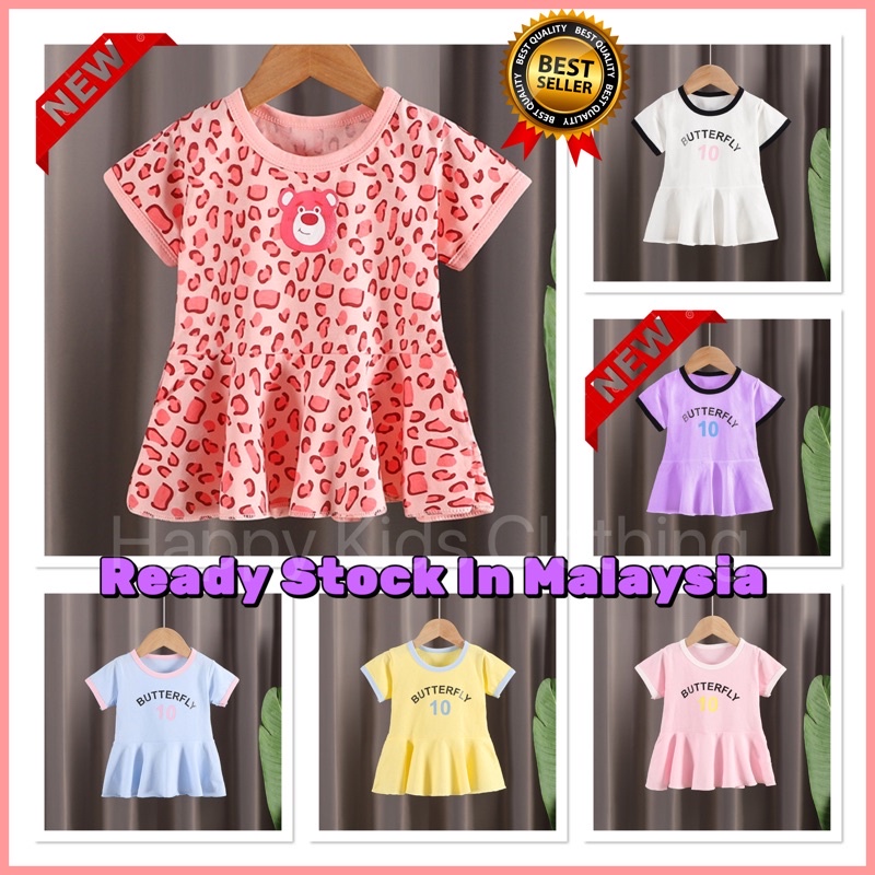 🎀Local ready stock🎀Children's baby girl short dress princess cotton ...