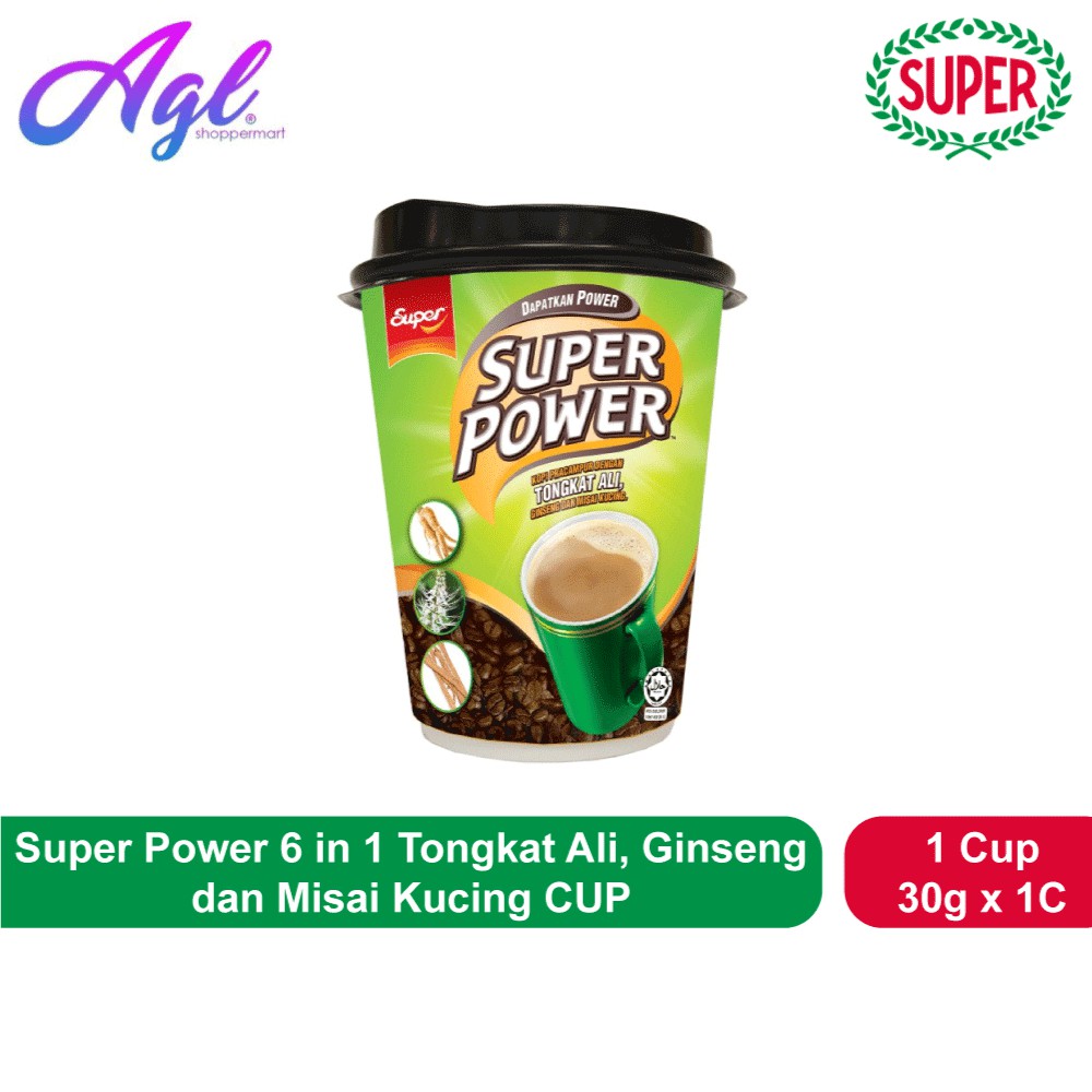 Super Power 6in1 Coffee with Tongkat Ali, Ginseng and Misai Kucing Cup ...