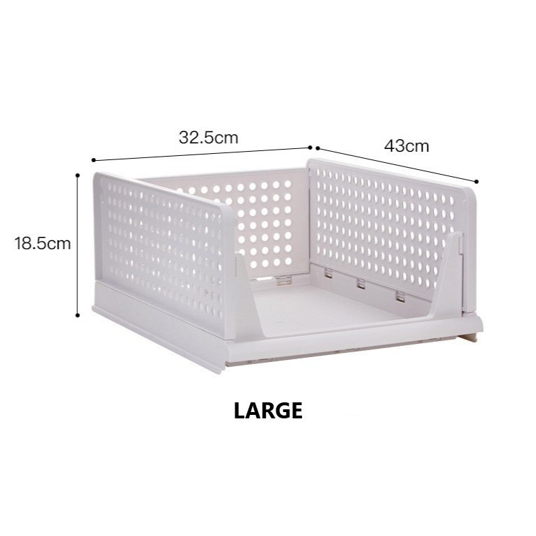 READY STOCK ️Folding Type Multipurpose Stackable Drawer Rack Storage ...