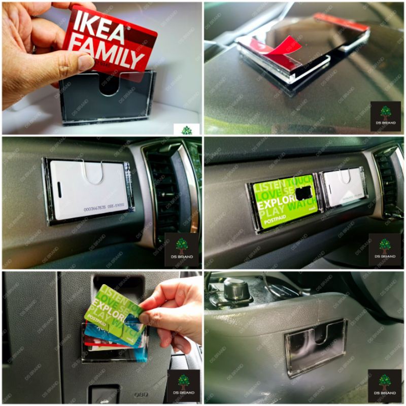 Acrylic Card Holder / Car Mounted Card Holder / Holder / Can Slot 4pcs ...