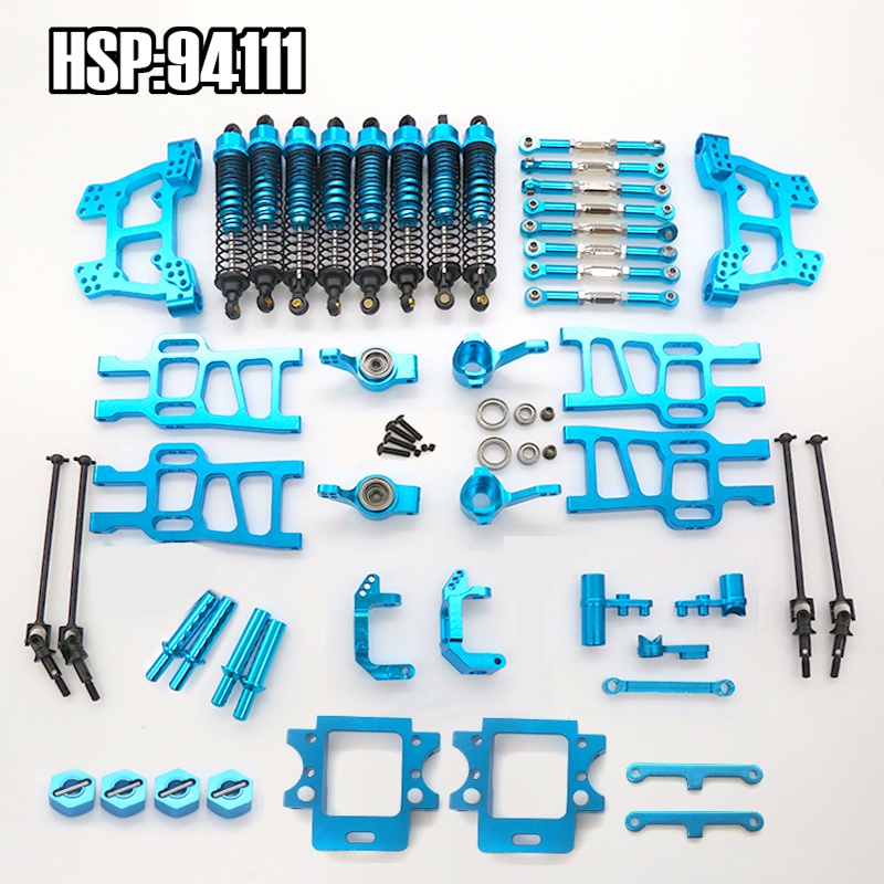 Full Set HSP 94111 Part Aluminum Alloy Blue Upgrade Parts Package Truck ...