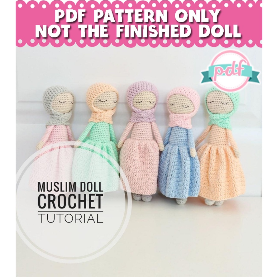 Crochet Pattern - Hijab Doll - Muslim Doll Amigurumi Pattern PDF ...