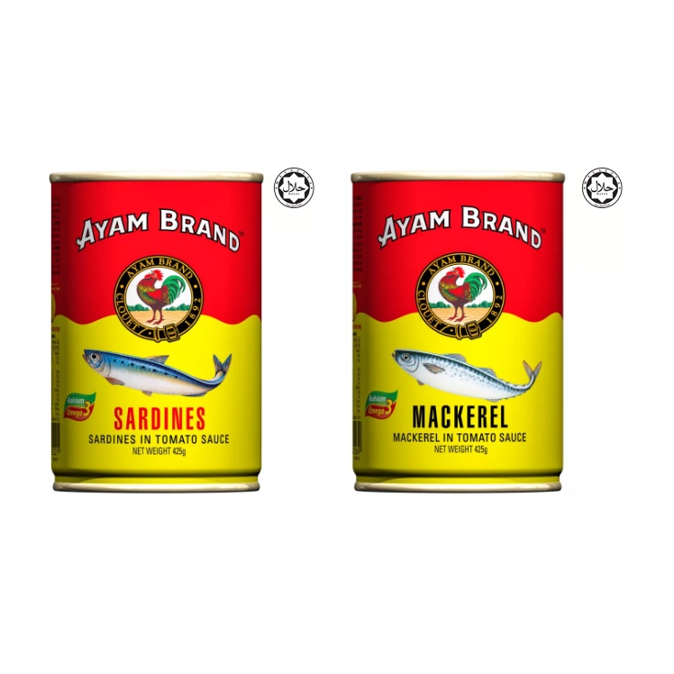 AYAM BRAND SARDINES/MACKEREL IN TOMATO SAUCE (230G/425G) | Shopee Malaysia
