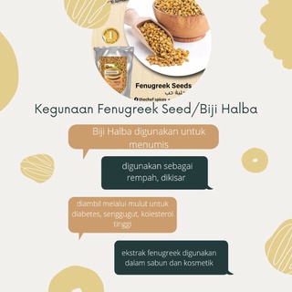 100% FENUGREEK SEEDS 100g / FENUGREEK SEED / BIJI HALBA / HALBA ...