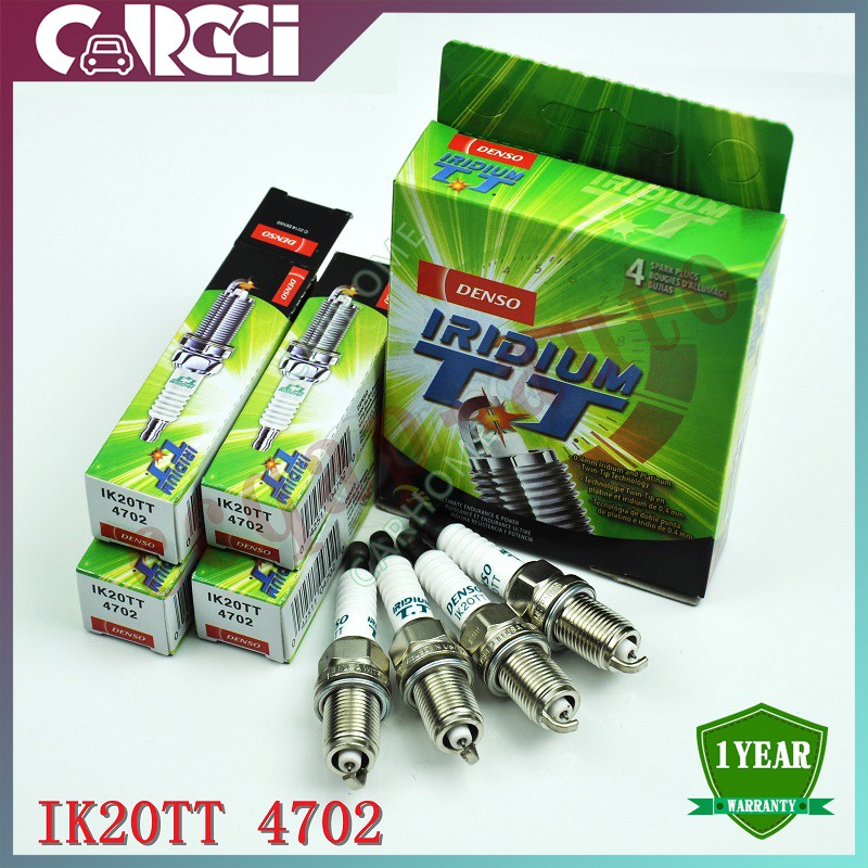 Set of 4pcs IK20TT 4702 Iridium Spark Plug fits for Audi A4 A5 A6 Chery Toyota Jeep Subaru 1.6L ...