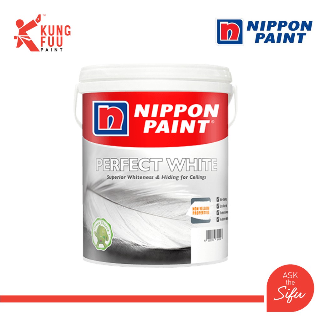 Nippon Paint Perfect White 5 Litre / 20 Litre Interior Wall Paint ...
