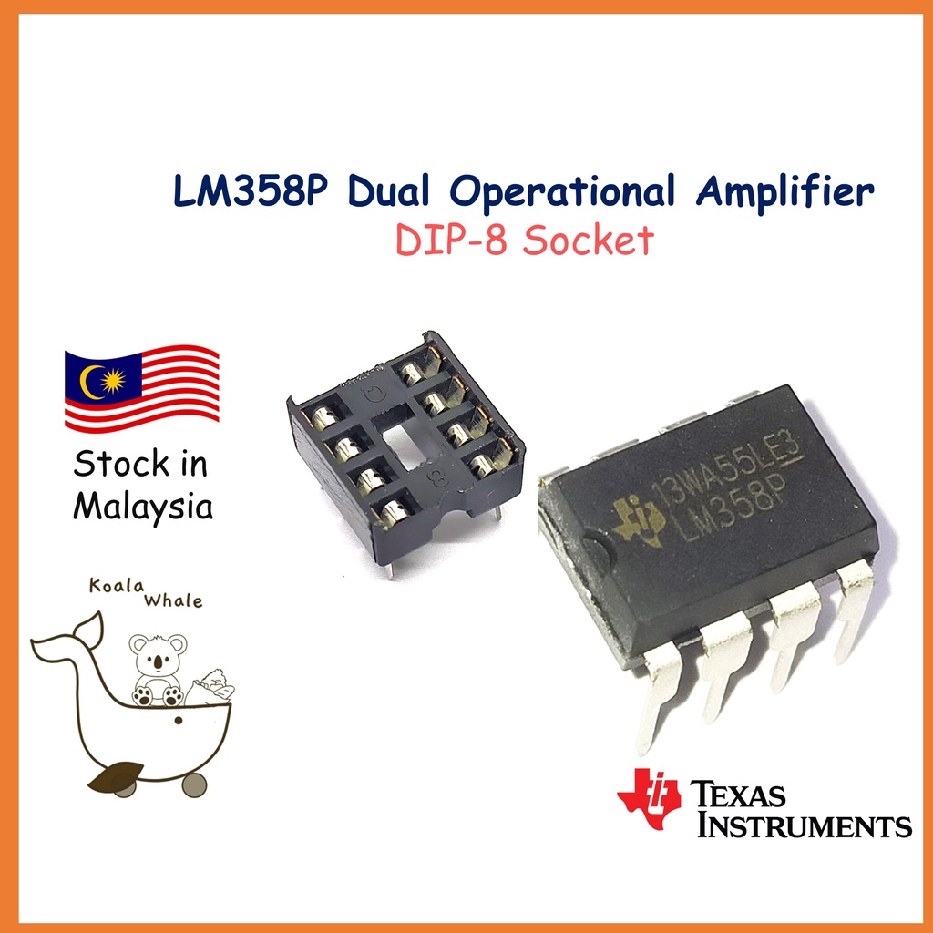 LM358 LM358N LM358P Dual Operational Amplifier OpAmp DIP8 DIP-8 8 Pin Socket | Shopee Malaysia