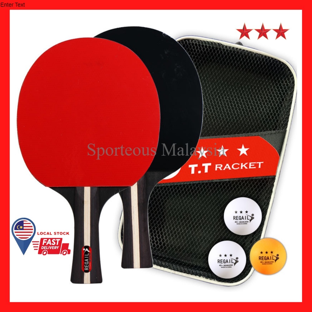 🇲🇾 READY STOCK Regail Professional Ping Pong Bat Table Tennis Training ...