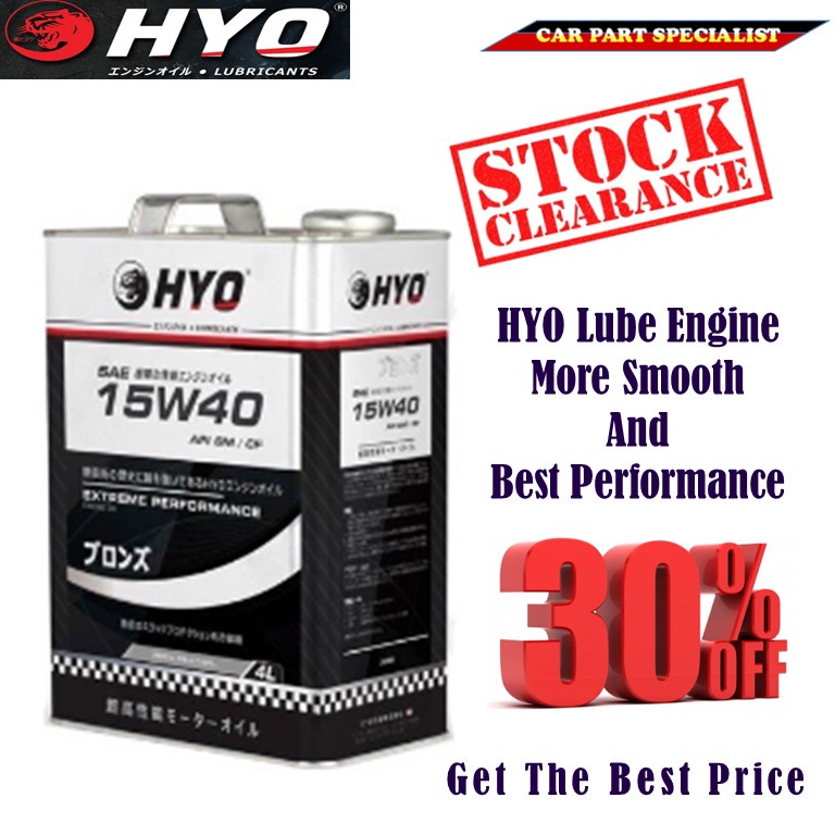 HYO SAE 15W40 EXTREME PERFORMANCE ENGINE OIL 4 LITRES | Shopee Malaysia