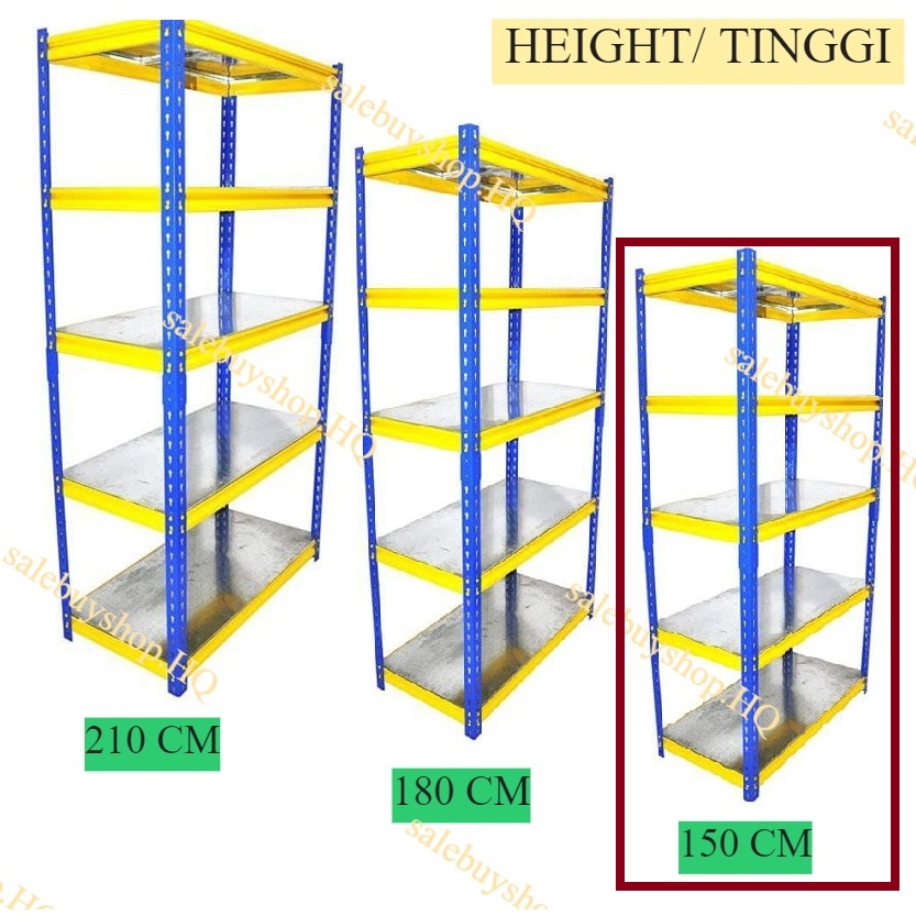 Rak Besi Serbaguna 4 Tingkat 4 Tier Multipurpose Boltless Heavy Duty ...