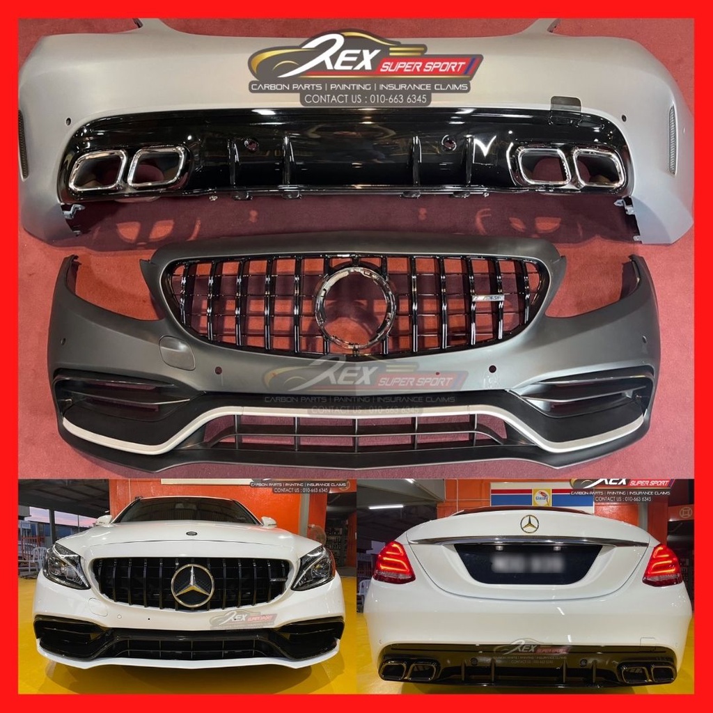 Mercedes Benz C-CLASS W205 C200 C250 C300 C43 C63 Bodykit Set C63s ...
