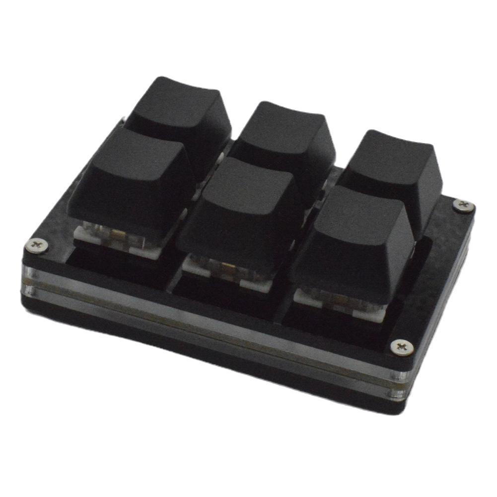 6 Keys Black Keypad Mini Keyboard Copy Paste Custom Shortcut Key One Key Password Mechanical ...
