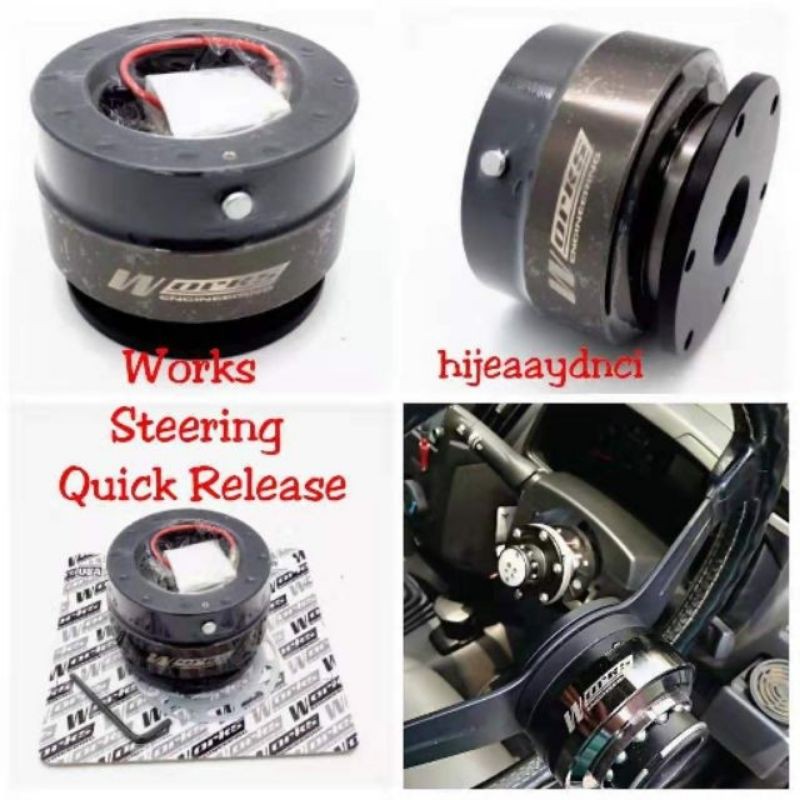 Works Engineering Steering Wheel Quick Release Hub Universal | Shopee ...